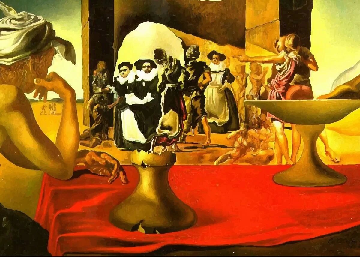 Печать на холсте Дали, сюрреализм, 70x100cm, цвет Q
