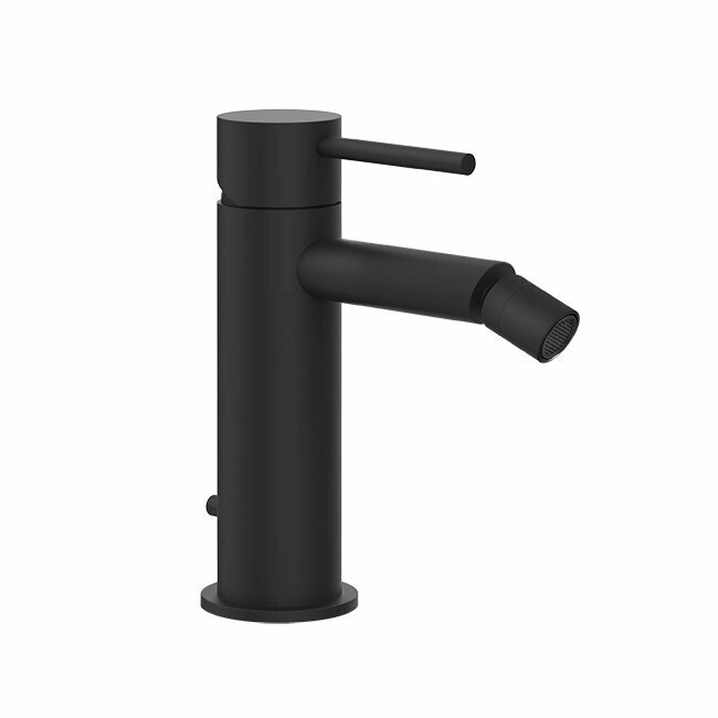 Смеситель Gessi 316 54007#299 для биде на 1 отв. с донным клапаном, излив 11.8 см, цвет Black XL