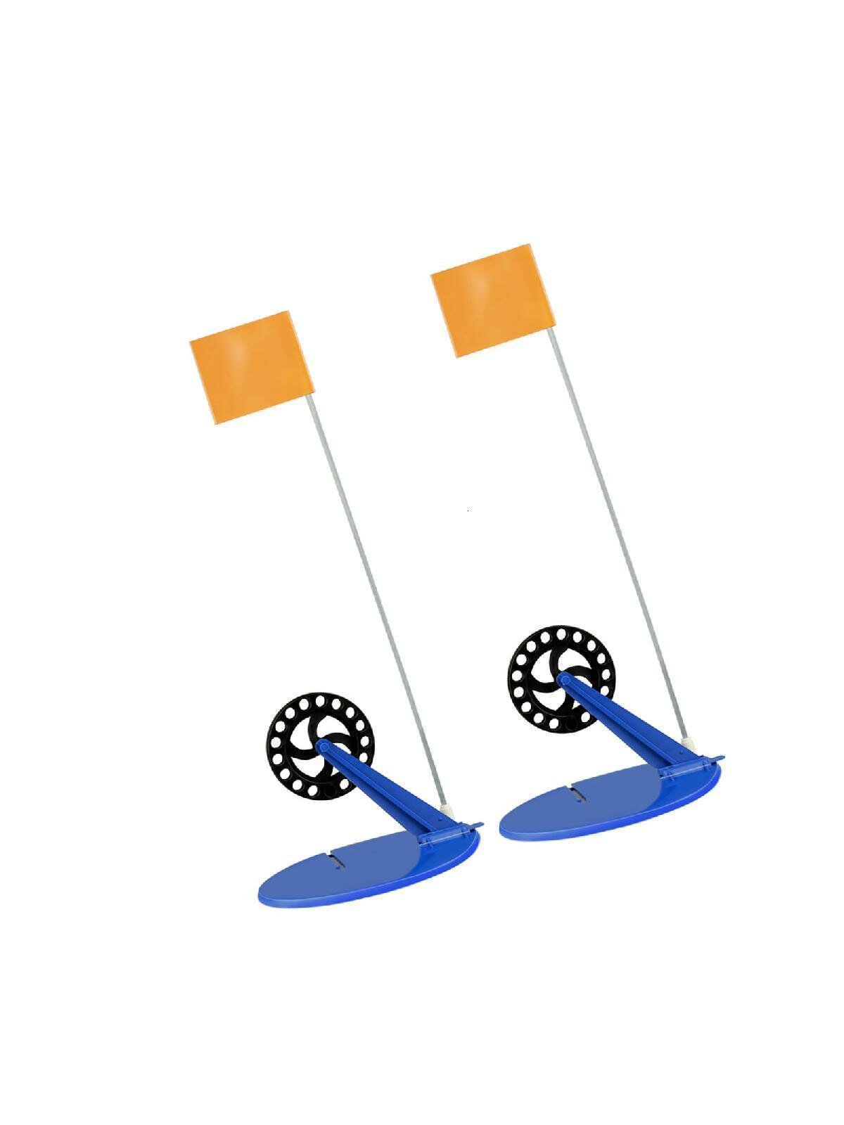 Набор из 2 Флажков для Подледной Рыбалки Tip Up Для Зимней Рыбалки, Флаги Для Подледной Рыбалки