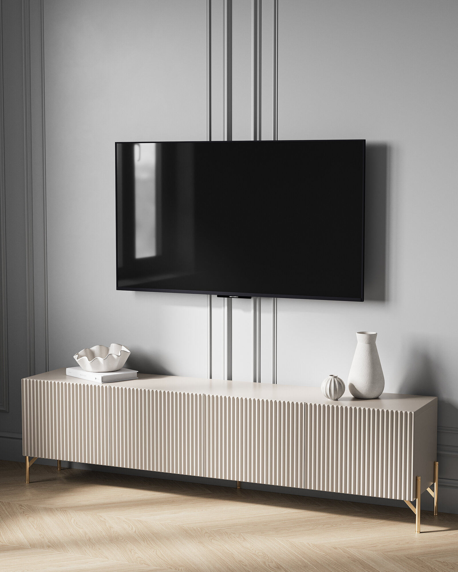 Тумба IRINA MEBEL "Моника" без ножек, подвесная, с ящиками, крепление к стене, цвет на выбор