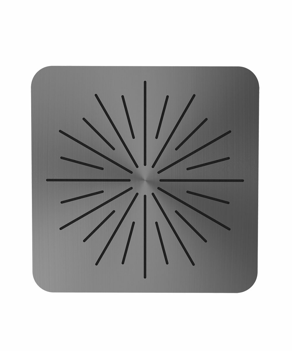 Тропическая лейка для душа квадратная 32см от бренда Ganzer GZ28430-Q графит