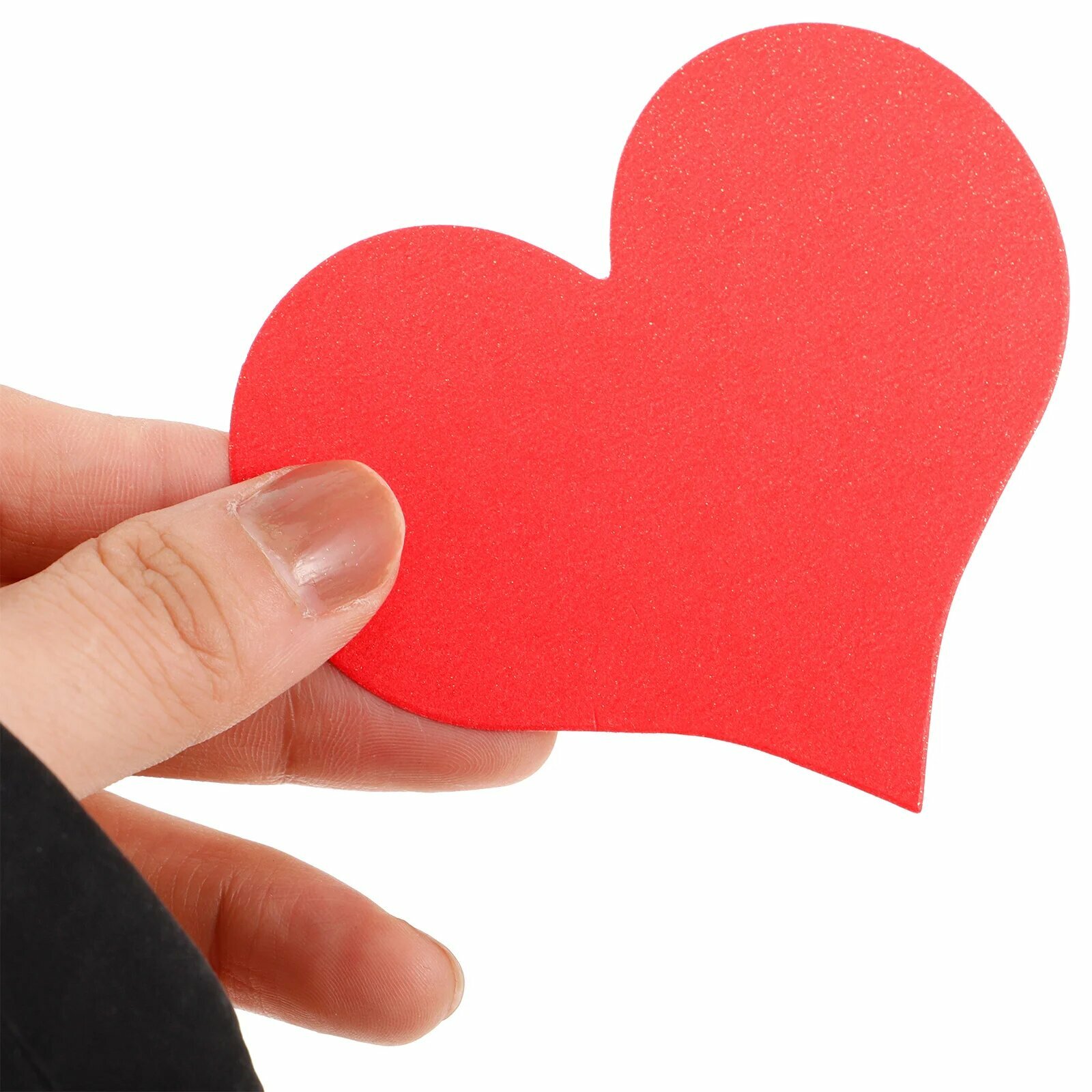 Открытки в форме сердца красный картон 100 шт