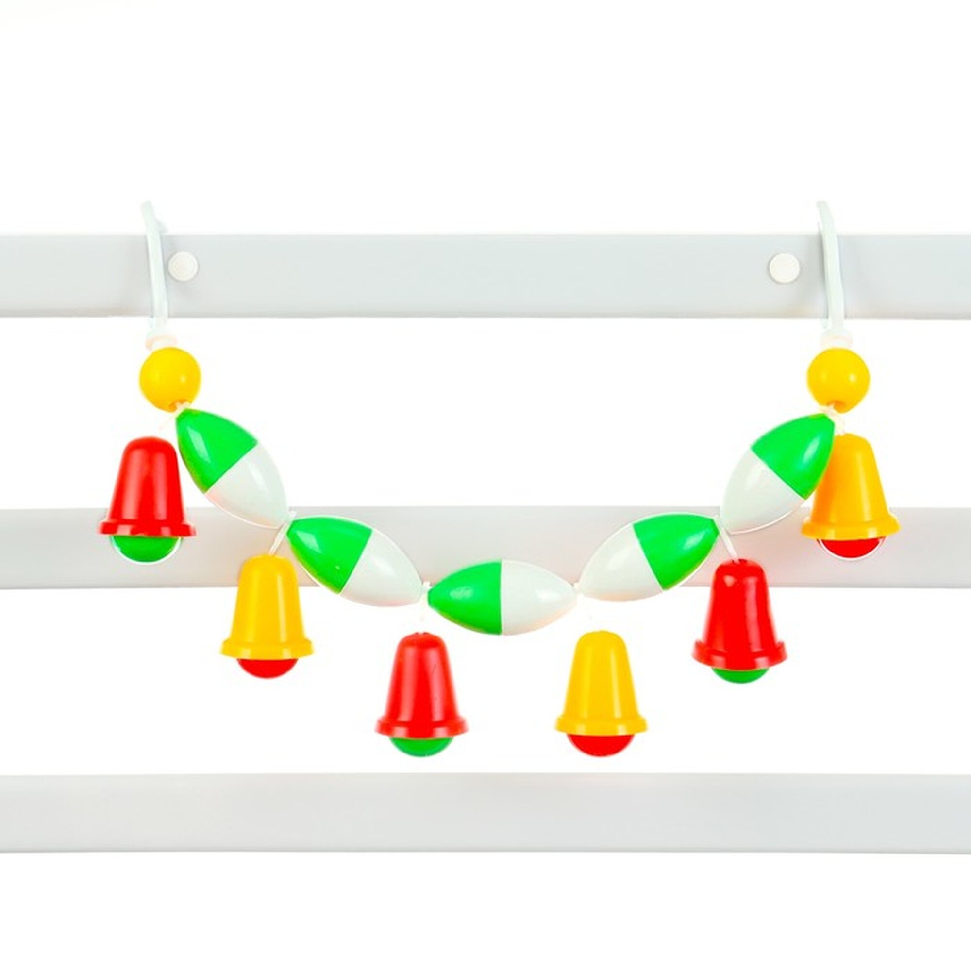 Растяжка Аэлита "Подвеска", для коляски/кроватки, цвет микс, 6 погремушек