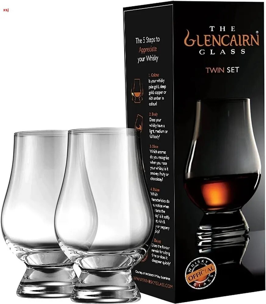 Стакан для виски Glencairn, 190 мл, 2 шт, прозрачный, хрустальное стекло, Германия