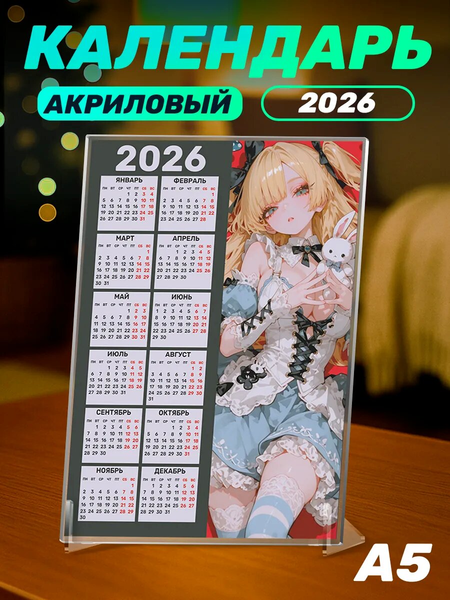 Календарь 2026 настольный Аниме девушка