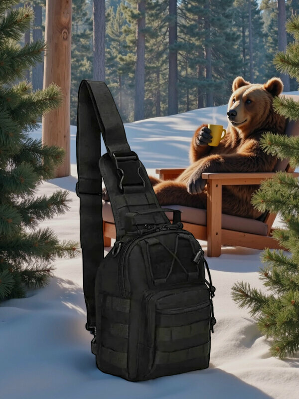 Сумка тактическая через плечо с одной лямкой Камуфляжная нагрудная сумка для активного отдыха