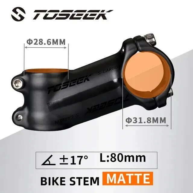 TOSEEK Вынос руля 31.8mm 17 градуса 80 мм