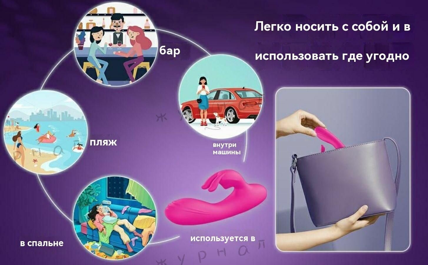 Вибратор фаллоимитатор, 137mm, розовый