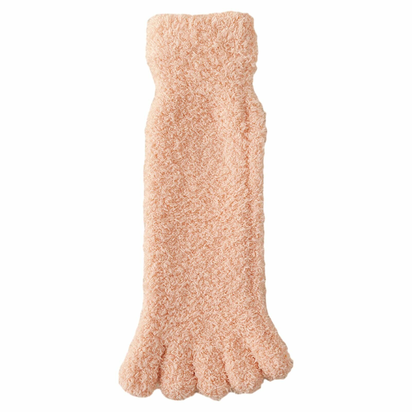 Женские зимние носки с пушистым носком из кораллового флиса для домашнего сна тепловые тапочки