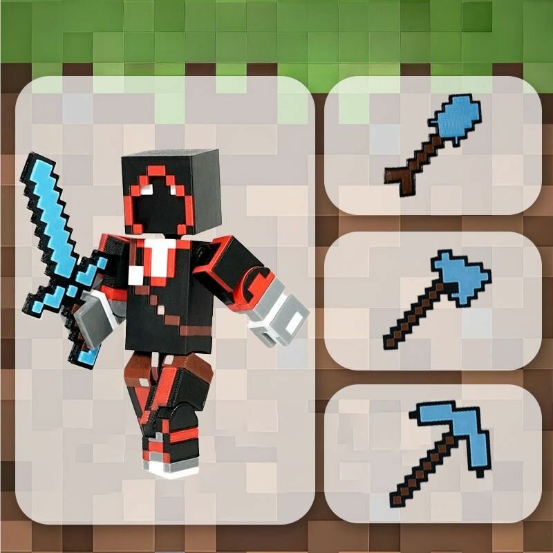 3D Фигурка подвижная Майнкрафт Дрим Minecraft Dream, игровая атрибутика, игрушка подарок для геймера