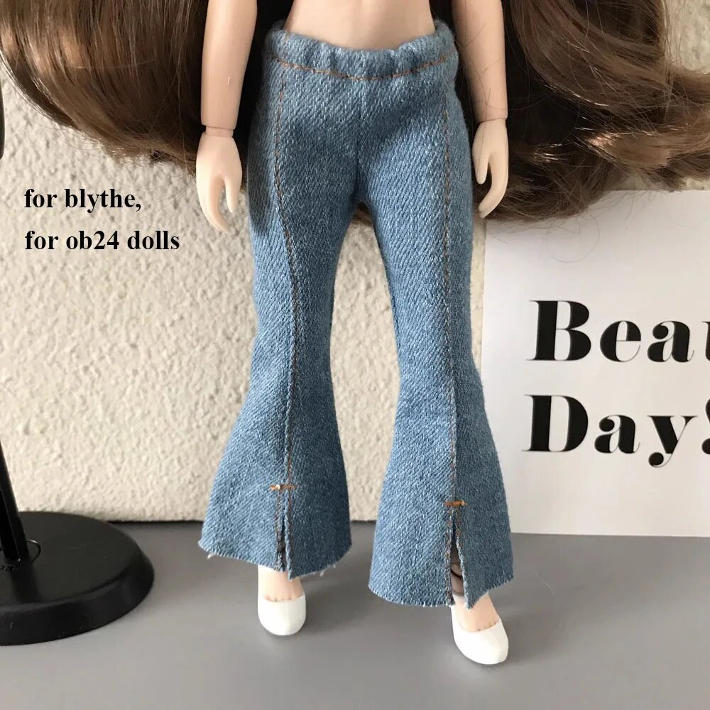 Джинсы клеш для Blythe/ob24, цвет 8