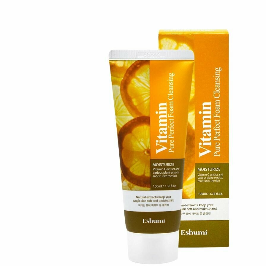 Eshumi Витаминная пенка для умывания Vitamin Pure Perfect Foam Cleansing, 100 мл