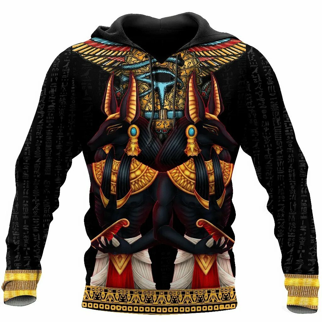 Мужская толстовка Anubis, египетский дизайн, 2XL, LMZHN20231113Q