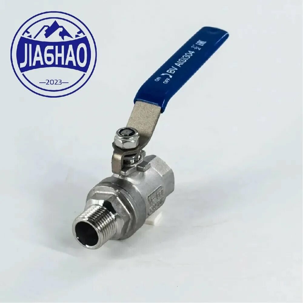 Newkey Кран шаровый стальной муфтовый двусоставной ВР/НР нержавеющий (2PC), AISI304 DN ДУ 32 (1_1/4" дюйма), (CF8), PN8