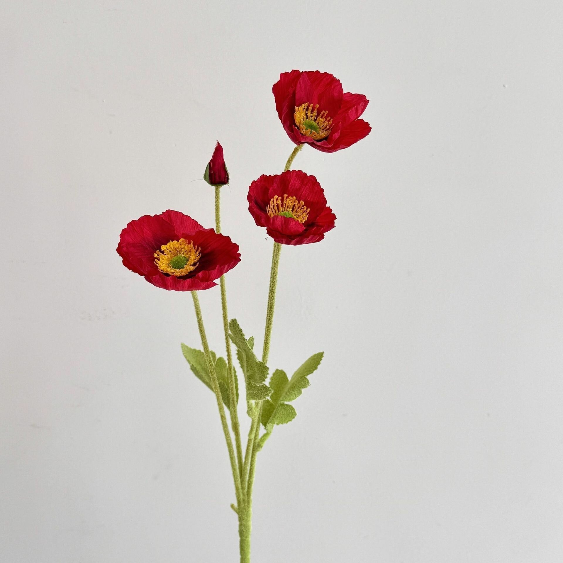 Маки искусственные цветы,1, красный