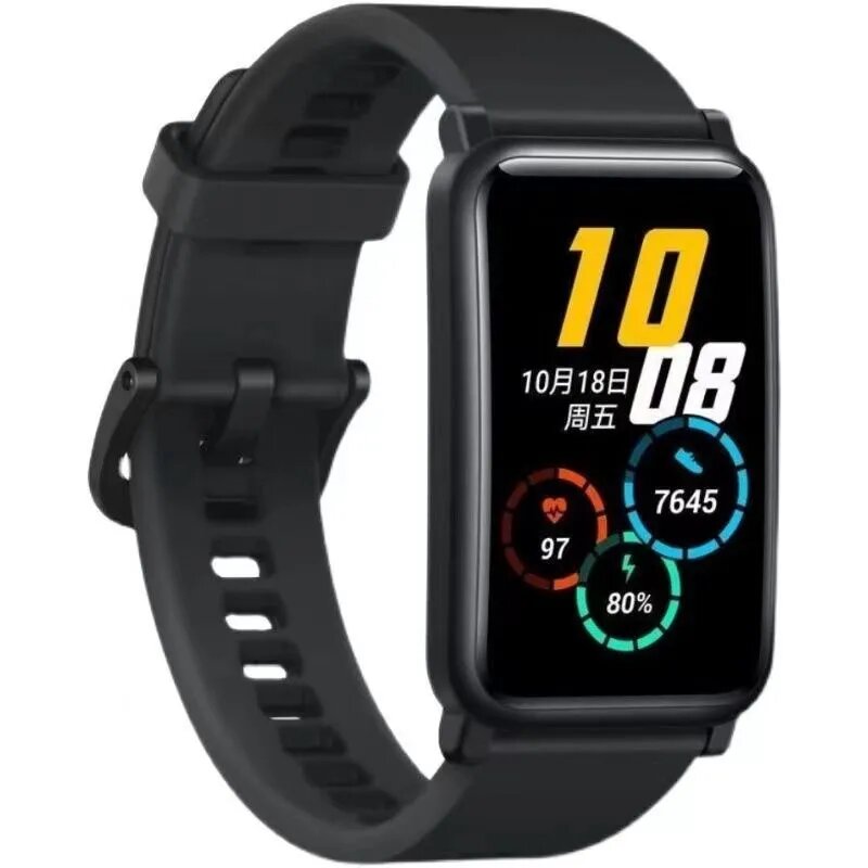 Honor Умные часы Honor Smart Sports Watch ES многофункциональный водонепроницаемый браслет для плавания для мужчин и женщин / Черный