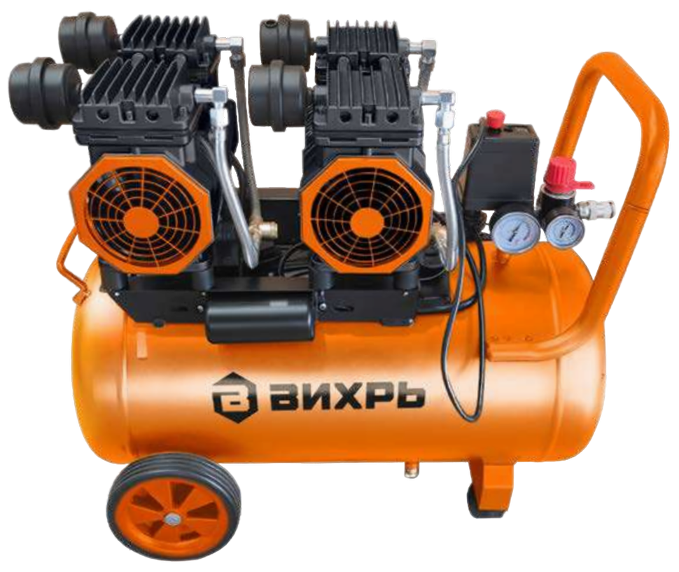 Компрессор безмасляный воздушный 50л 600л/мин КП-600/50 (малошумный) Вихрь