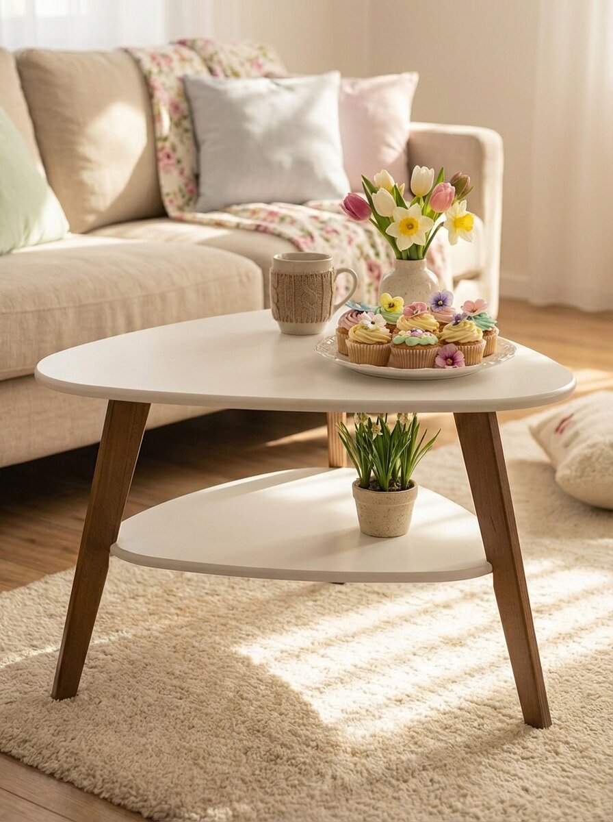 Стол журнальный IFERS с полкой BeautyStyle 24 цвет белый/бук