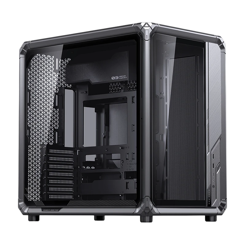 Корпус без блока Case JONSBO X400 Pro, Midi-Tower, TG, no fan, 2xUSB-A 3.0 + 1xUSB-C 3.2, ATX, mATX, mITX Grey