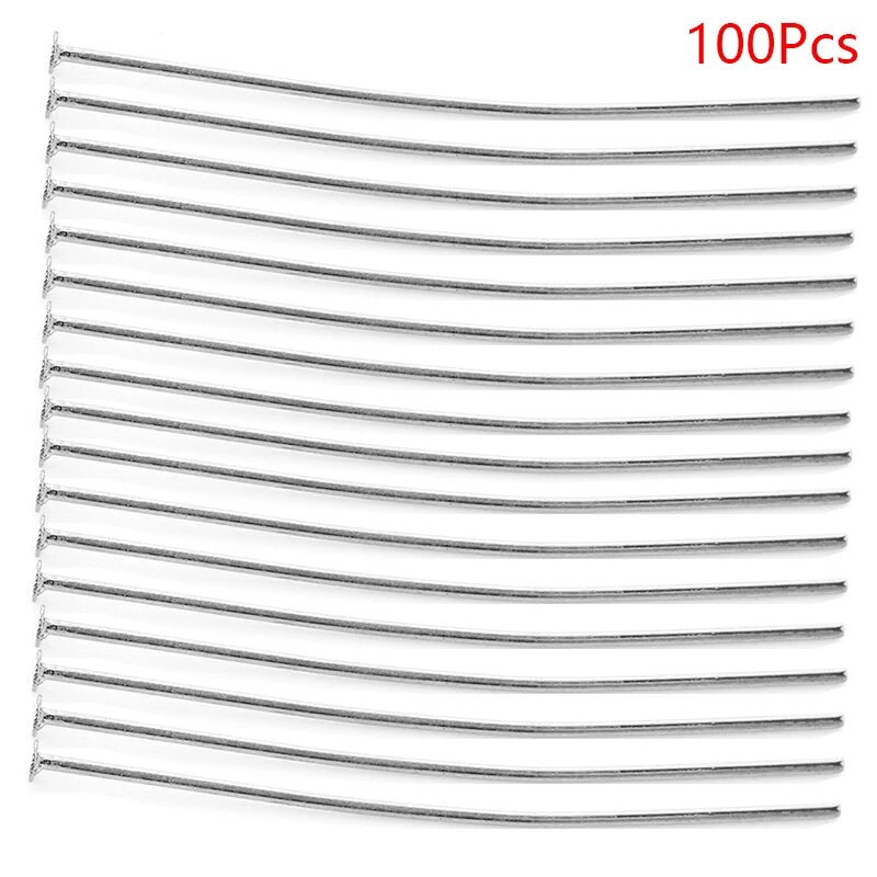 Булавки шариковые белые 0.6x40mm, 100шт, Steel 02