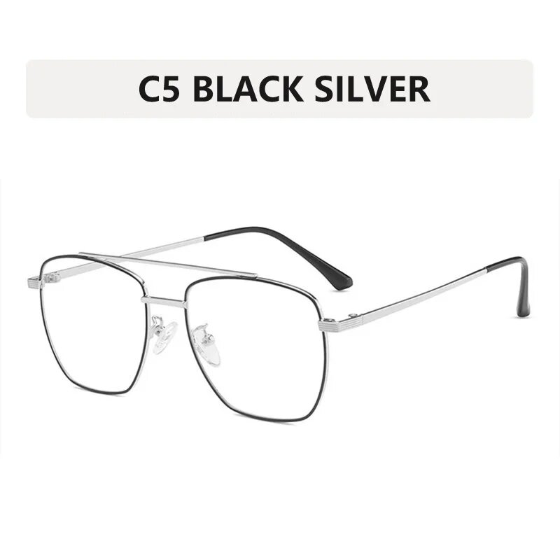 Винтажные очки C7 Black Silver, унисекс