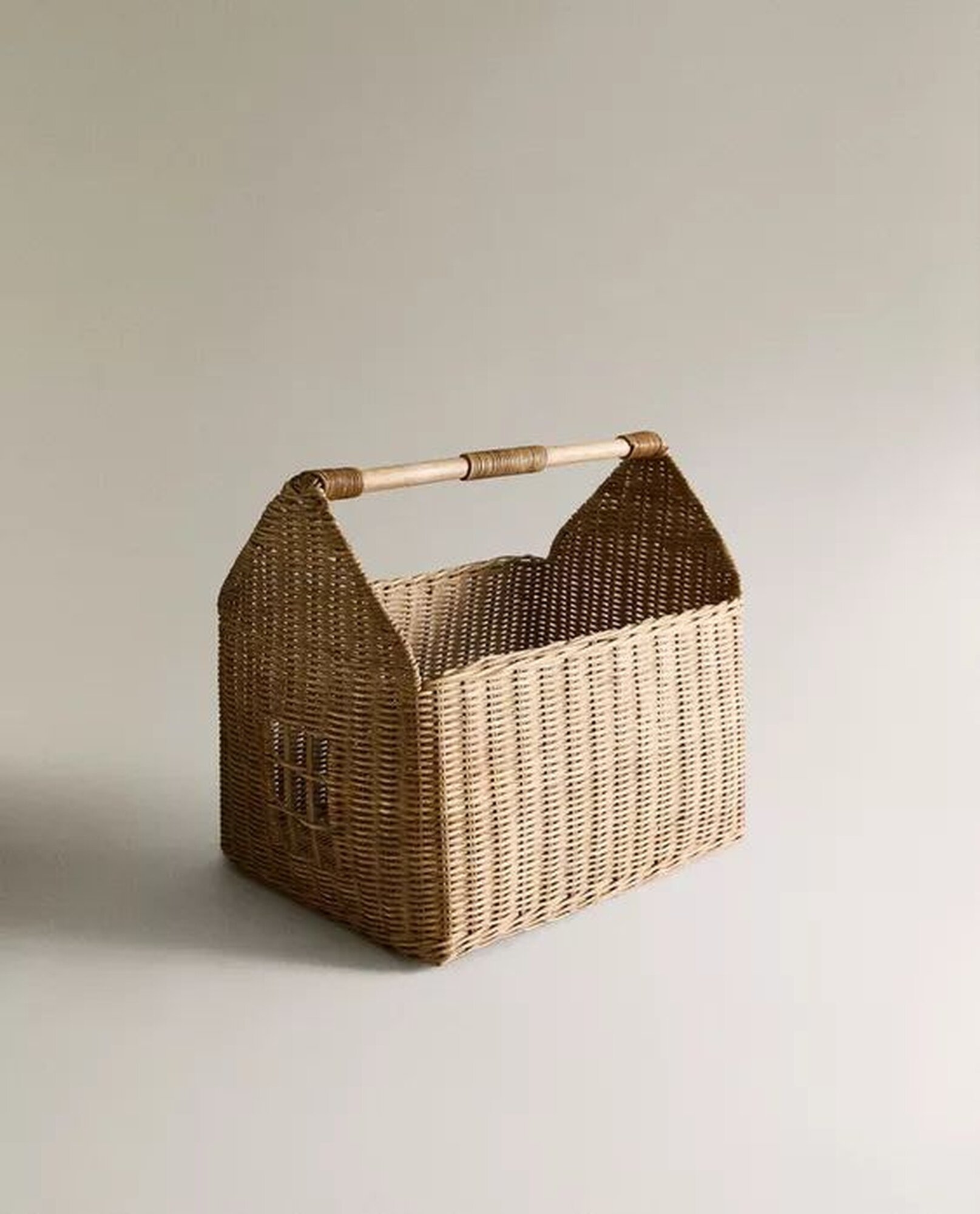 Детская корзина ZARA HOME 0615/049/052 - в форме домика, 36 x 41 x 29 см, цвет светло-бежевый