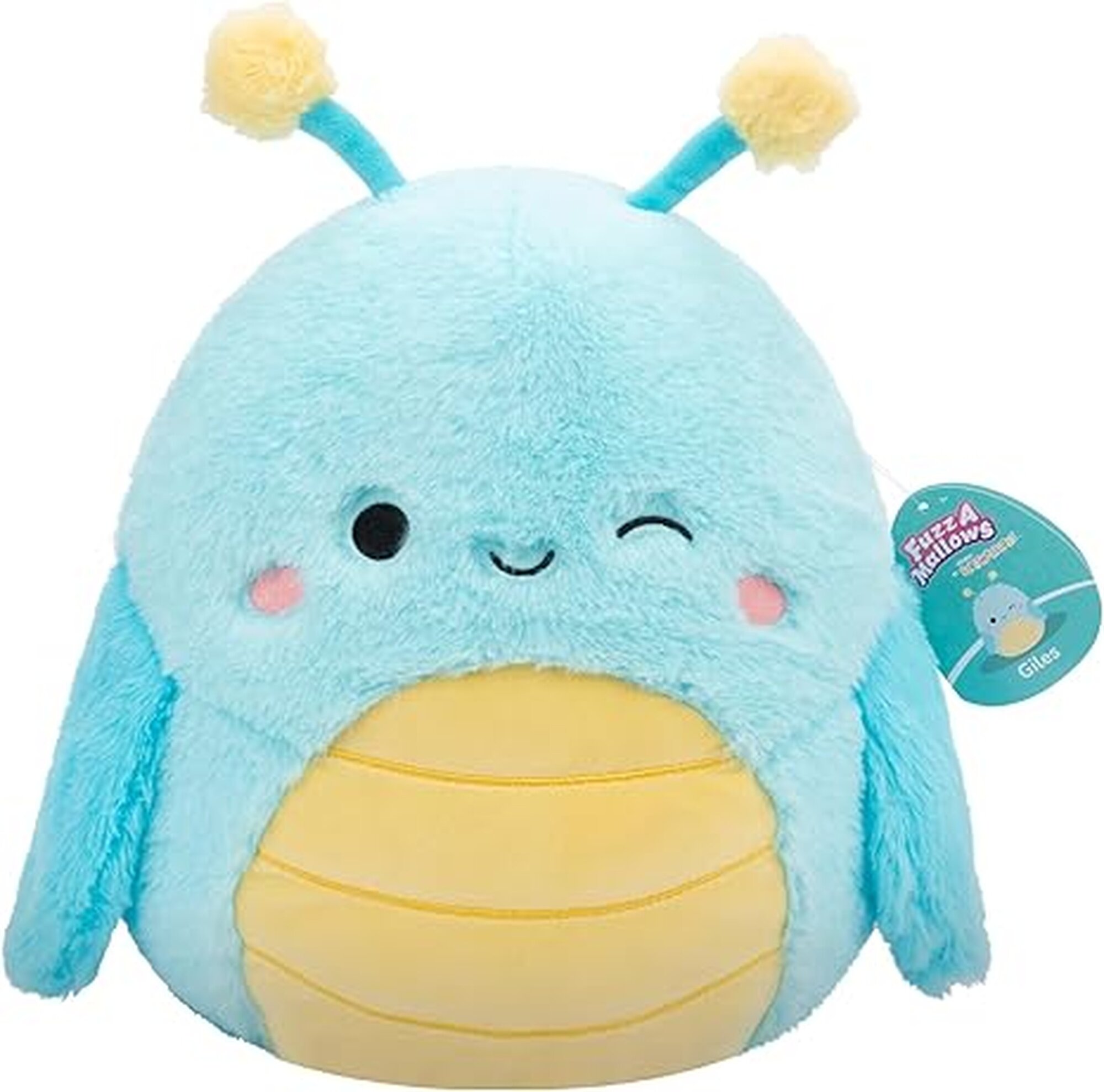 Мягкая игрушка SQUISHMALLOW - Кузнечик плюшевый голубой, 30 см - SQCR06683