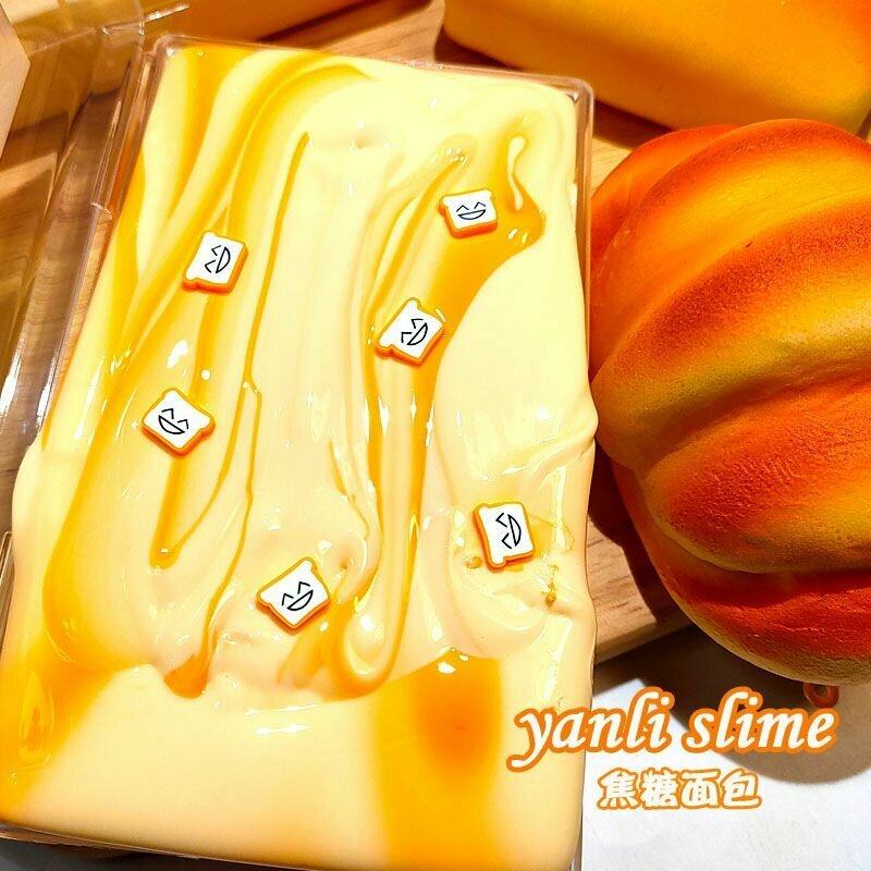 Карамельный хлебный слайм из глины ручной работы, популярный в интернете, для снятия стресса у девочек, слайм Yanyi.
