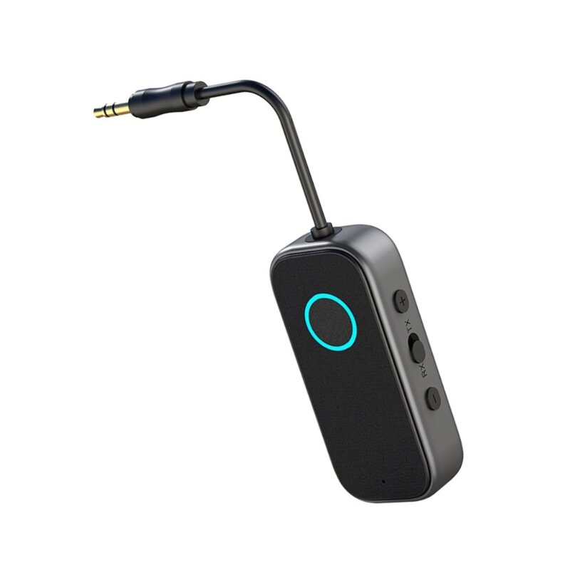 Bluetooth-совместимый Передатчик и Приемник с Низкой Задержкой 2 в 1 Беспроводной Адаптер 3,5 мм для телевизора/Домашней Аудиосистемы/Автомобильного Звука
