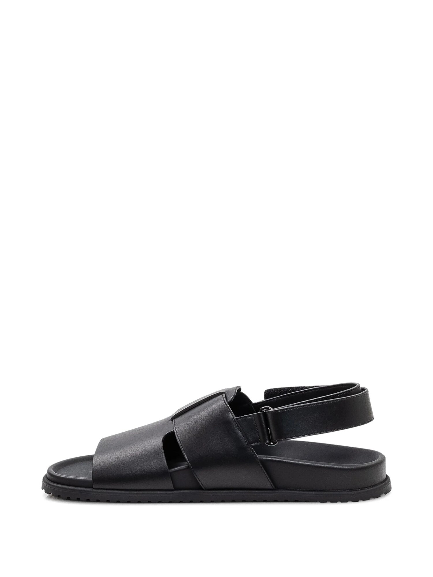 Босоножки DOLCE & GABBANA Open-toe strap sandals, размер 42.5 EU, black/black — фото 1