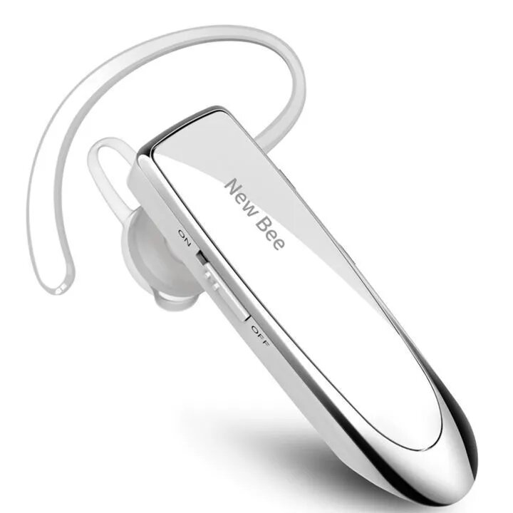 New Bee Наушники беспроводные с микрофоном, Bluetooth, 3.5 мм, белый