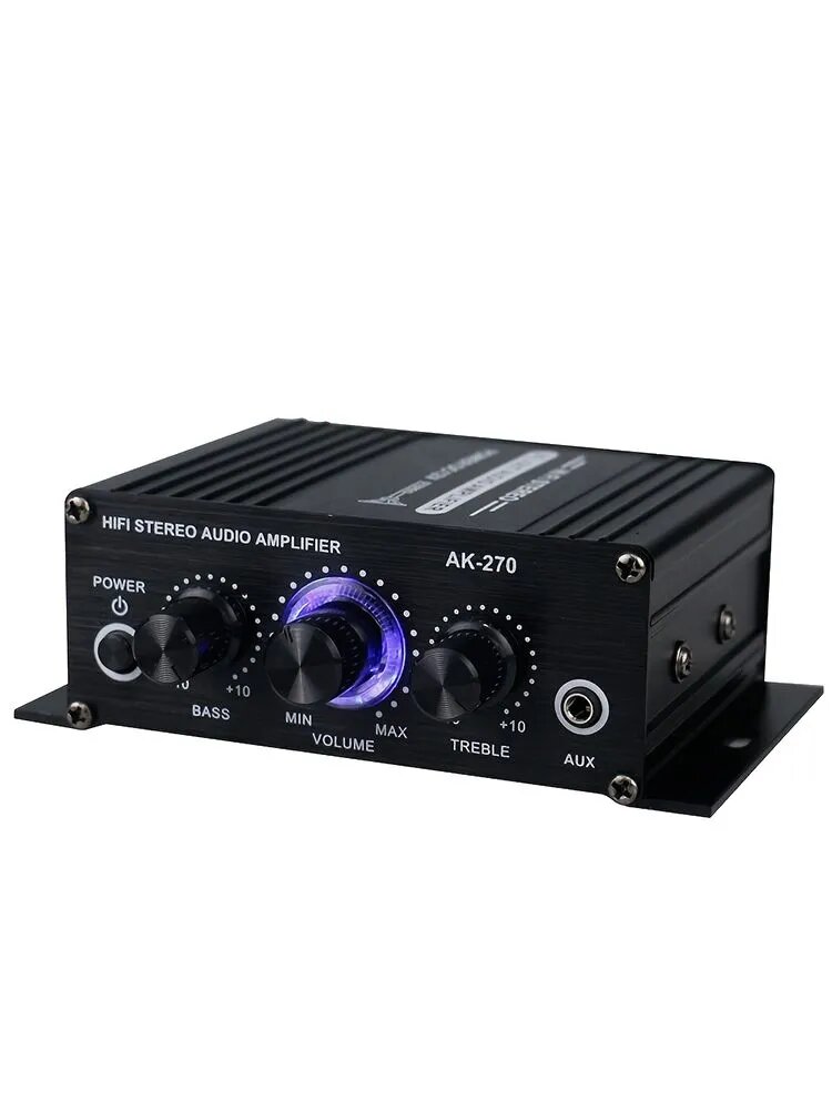AK270-Мини усилитель мощности 2-канальный стереоусилитель мощности Портативный усилитель звука