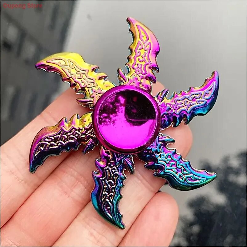 14-Спиннер металлический антистресс сюрикен фиджет спинер