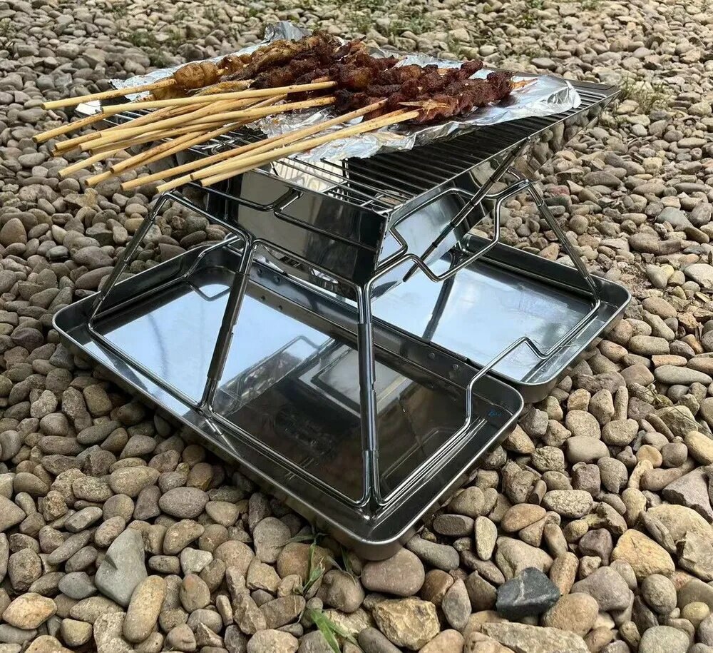 Портативный складной гриль для уличного кемпинга