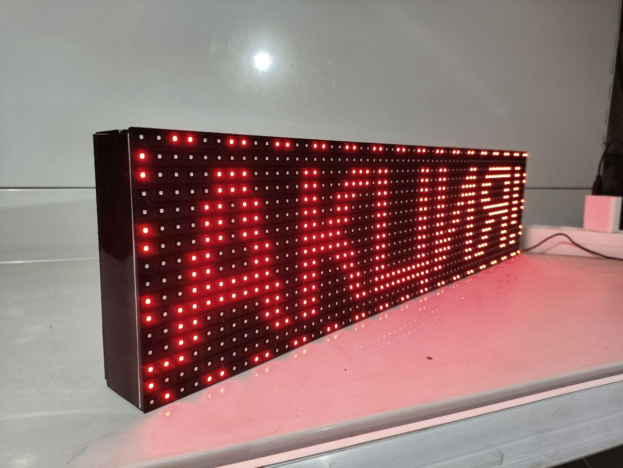 Вывеска бегущая строка ERALINK, светодиодная, красная, 64x16 см