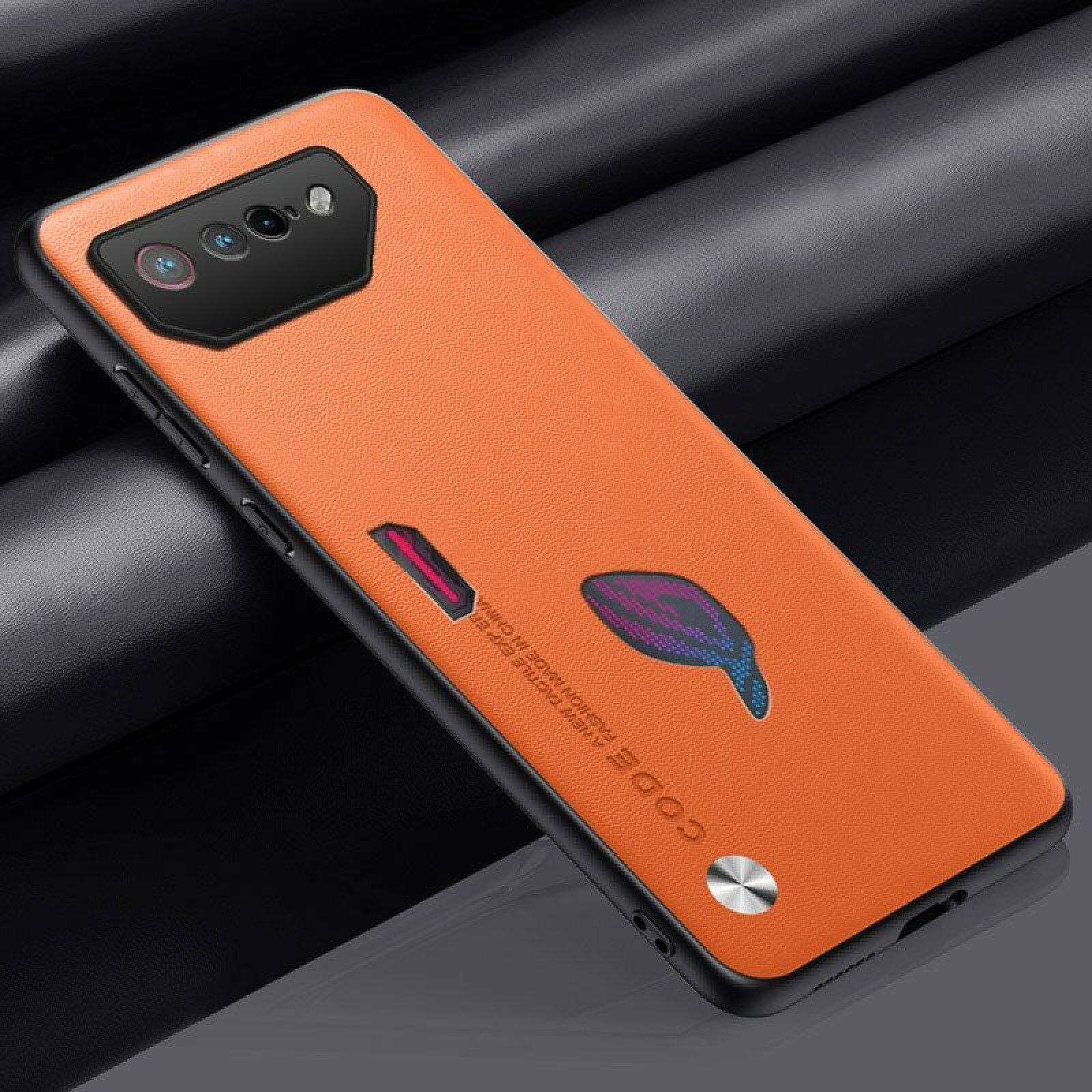 Защитный чехол MyPads для Asus ROG Phone 7 жесткий желтый с точными вырезами