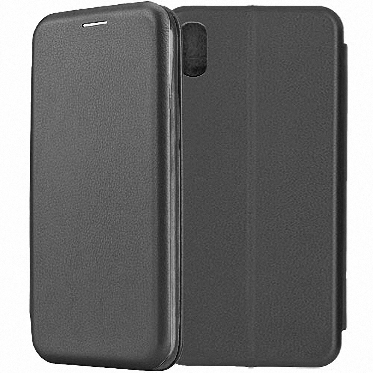 Чехол-книжка для Apple iPhone XR черный / подставка, отделение для карт