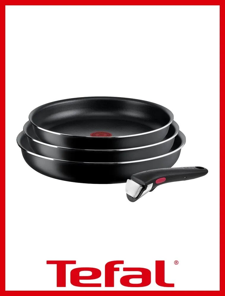 Tefal Сковорода Сковорода Tefal Ingenio Easy On L1599043, комплект из 4 элементов, без крышки