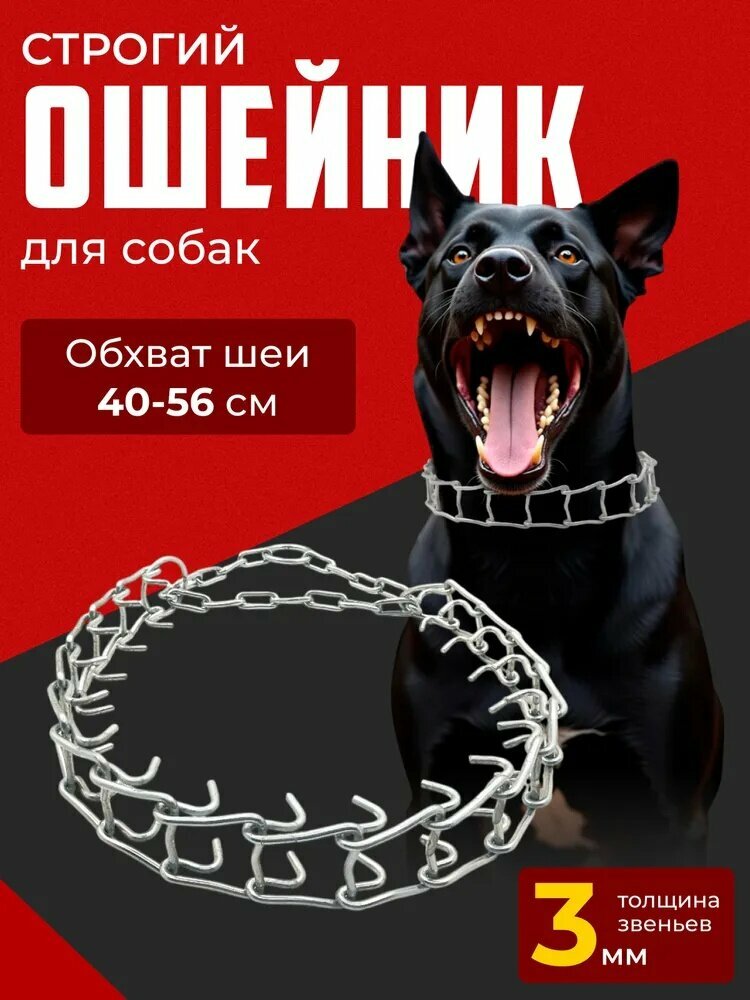 Ошейник для собак строгий металлический