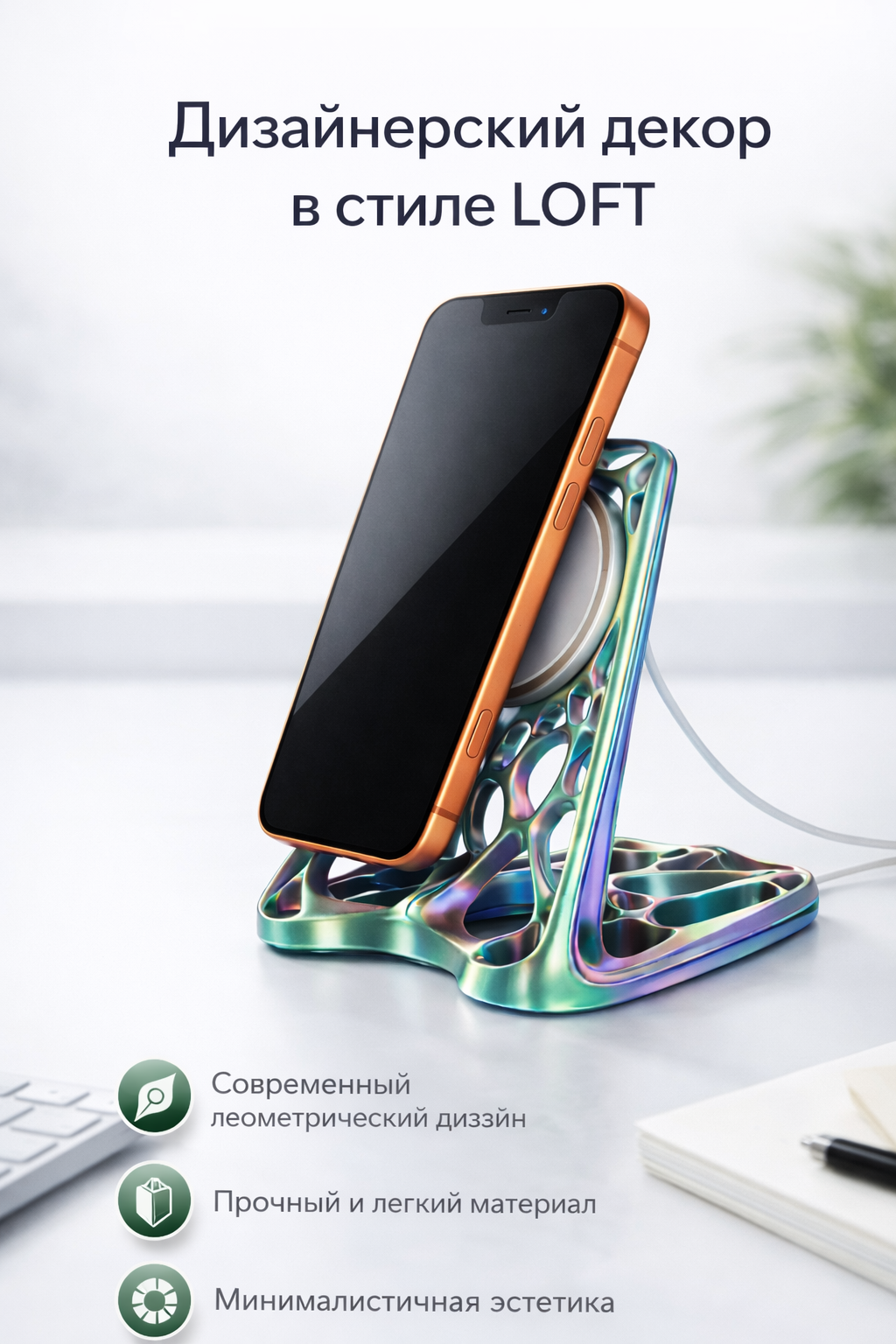 Органайзер-подставка для смартфона с MagSafe — держатель для смартфонов , зарядная станция, настольная подставка