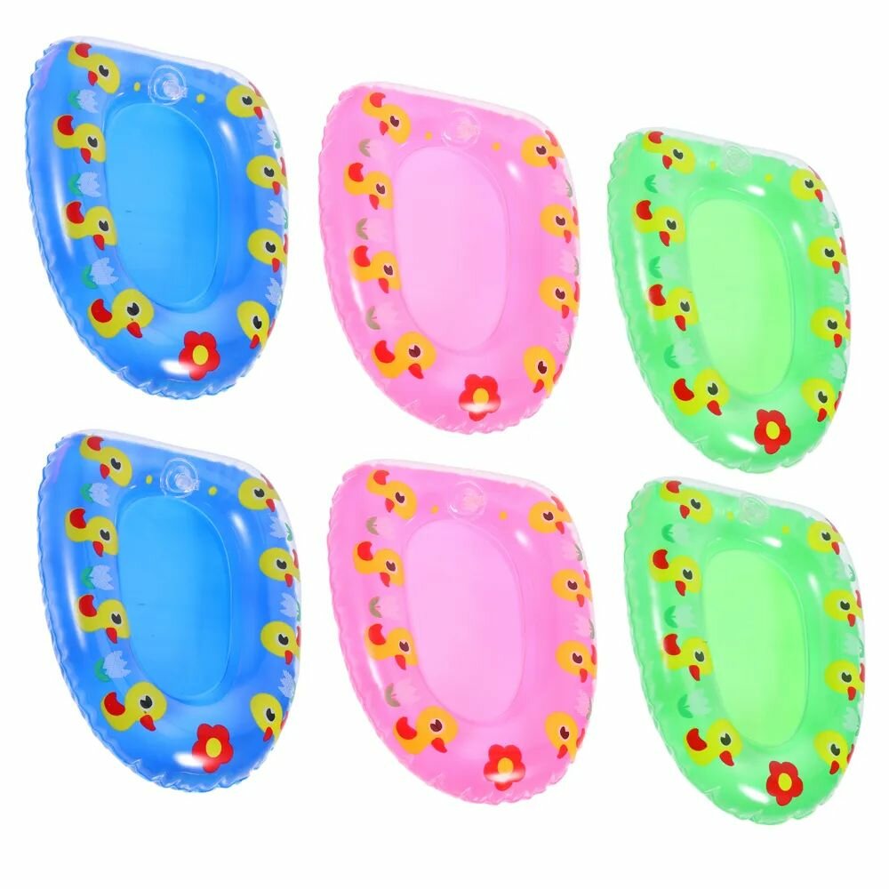 Надувная лодка с утятами для детской ванны игрушка для развития интереса к купанию 22.00x18.00x4.00cm