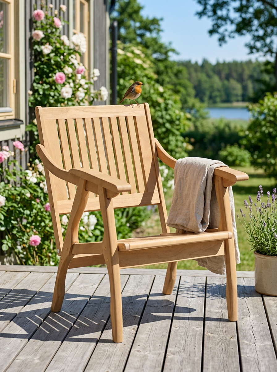 Кресло Мебелик Массив решетка, каркас из натурального дерева, цвет бук