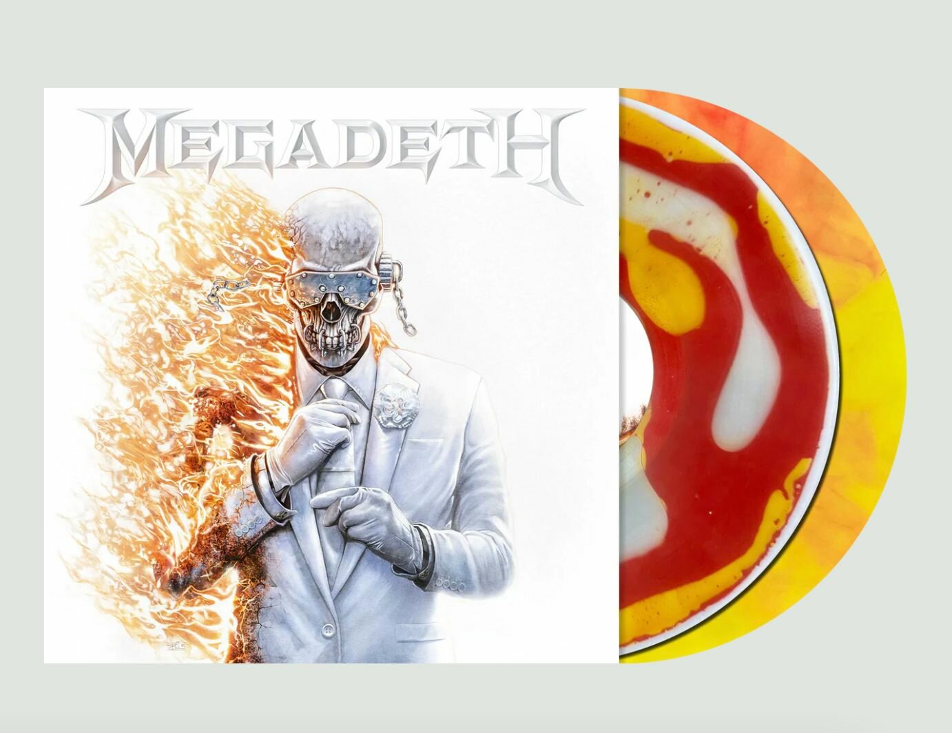Жидкость Внутри Винила, Megadeth - Megadeth (Red-Yellow Liquid-Filled + Marble, 2LP Stereo Limited) Цвет Жидкости и Второй Пластинки: "Красный и Желтый Мрамор" , Ультра-Редкая, Виниловая Пластинка