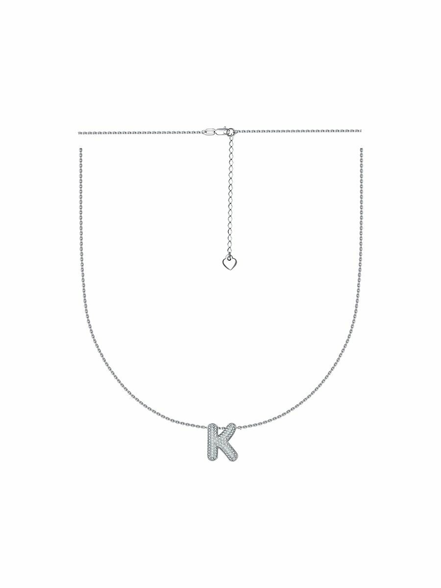 Колье, серебро, 925 проба, родирование, фианит