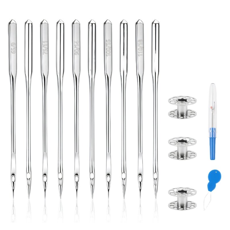 Набор Игл для Швейной машины 5-го Размера с Шпулькой, Нитевдевателем, Для Различных Тканей И Поделок своими Руками