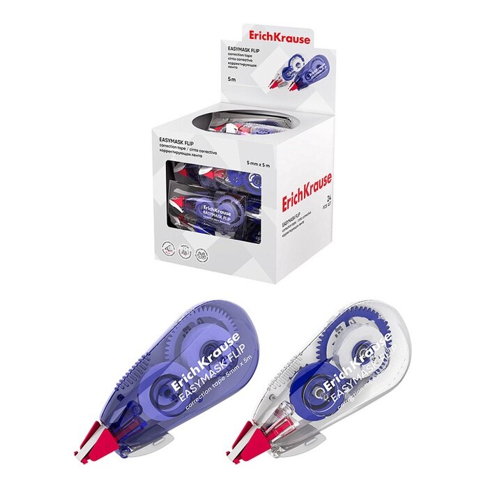 Корректирующая лента ErichKrause EasyMask Flip, 5 мм × 5 м, микс