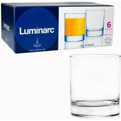 Набор стаканов исландия 6шт 300мл низкие LUMINARC J0019