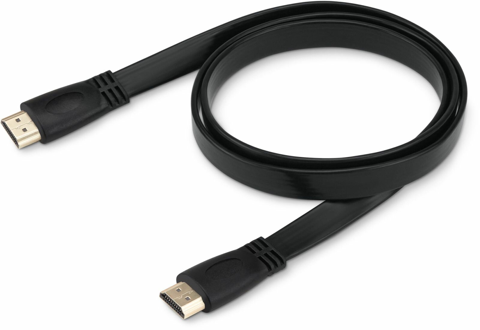 Кабель аудио-видео Buro HDMI 1,4, Flat HDMI m - HDMI m, 1 м, черный (BHP HDMI 1)