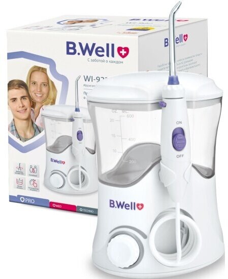 Ирригатор B.well WI-922, стационарный. Стационарный. Семейный. 7 насадок. 10 режимов регулировки