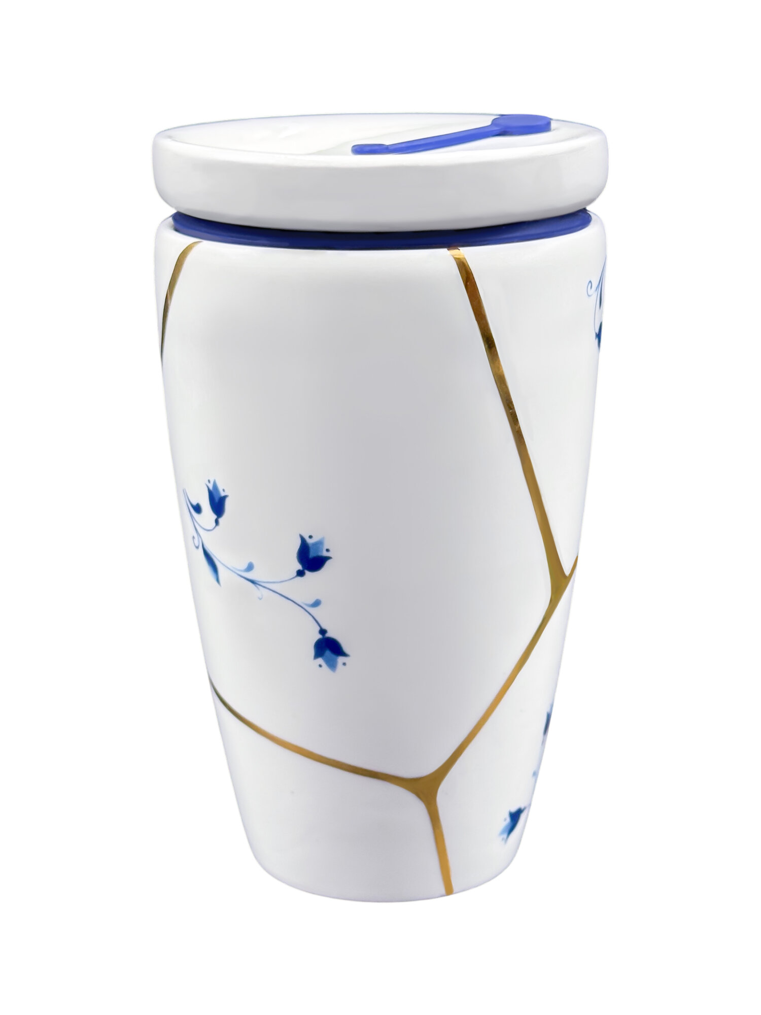 Стакан кофейный «Восторг» (кинцуги) золото "